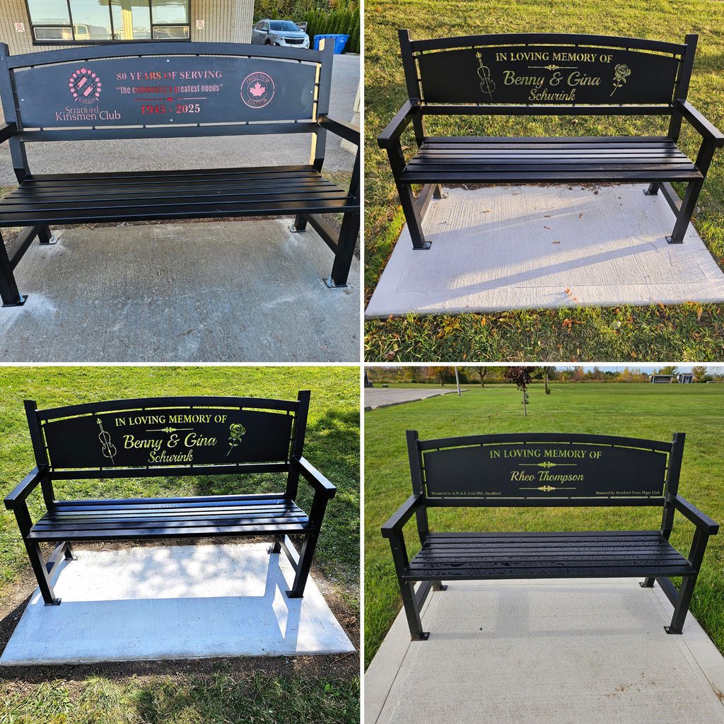 Personalized Custom Metal Memorial Benches with Pad – PracticalArt