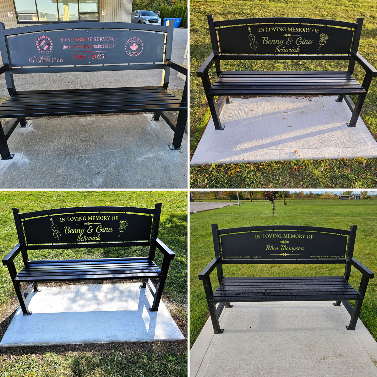 Personalized Custom Metal Memorial Benches with Pad – PracticalArt