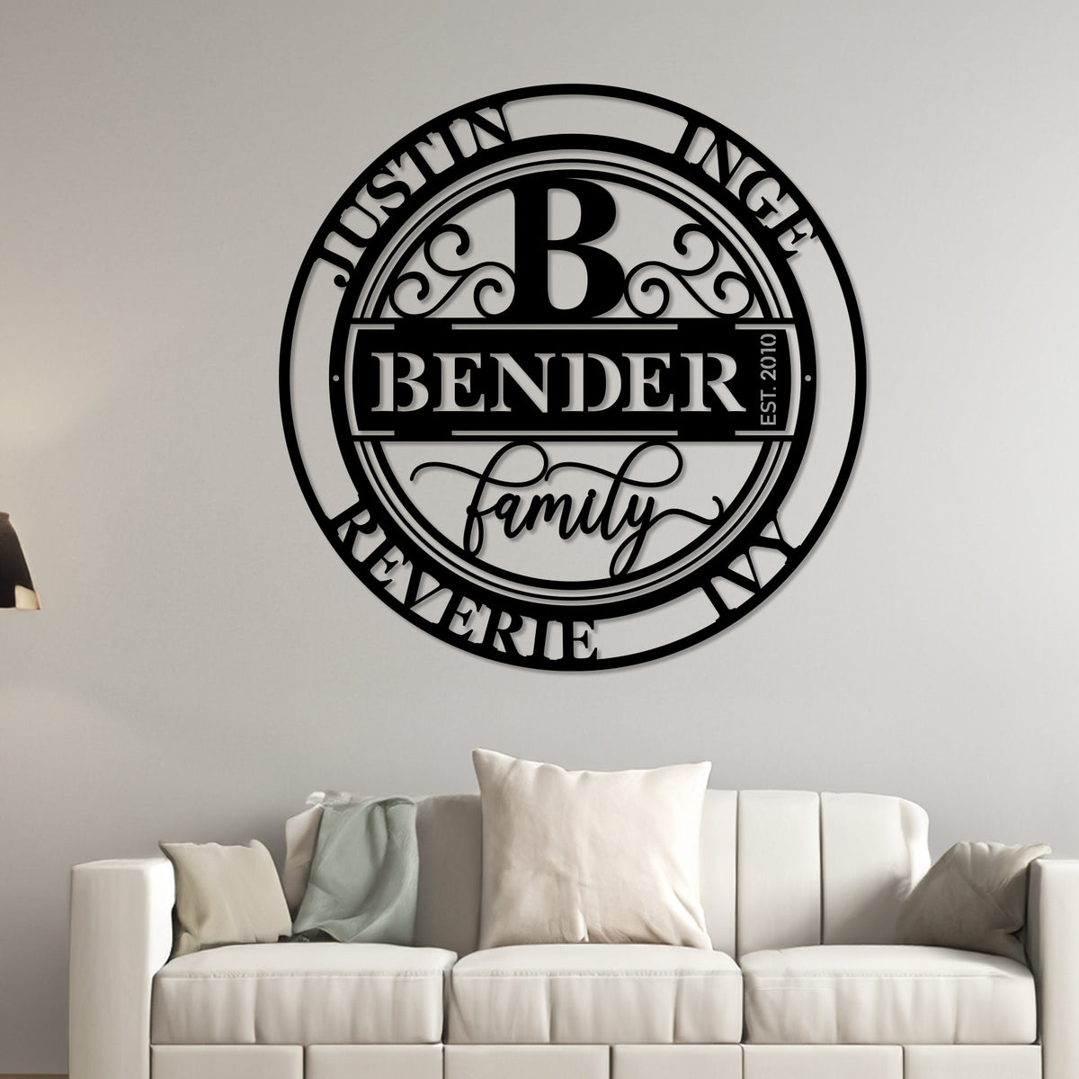 Personalized Monogram Wall Art Family Name Sign - Proudly Made In ...