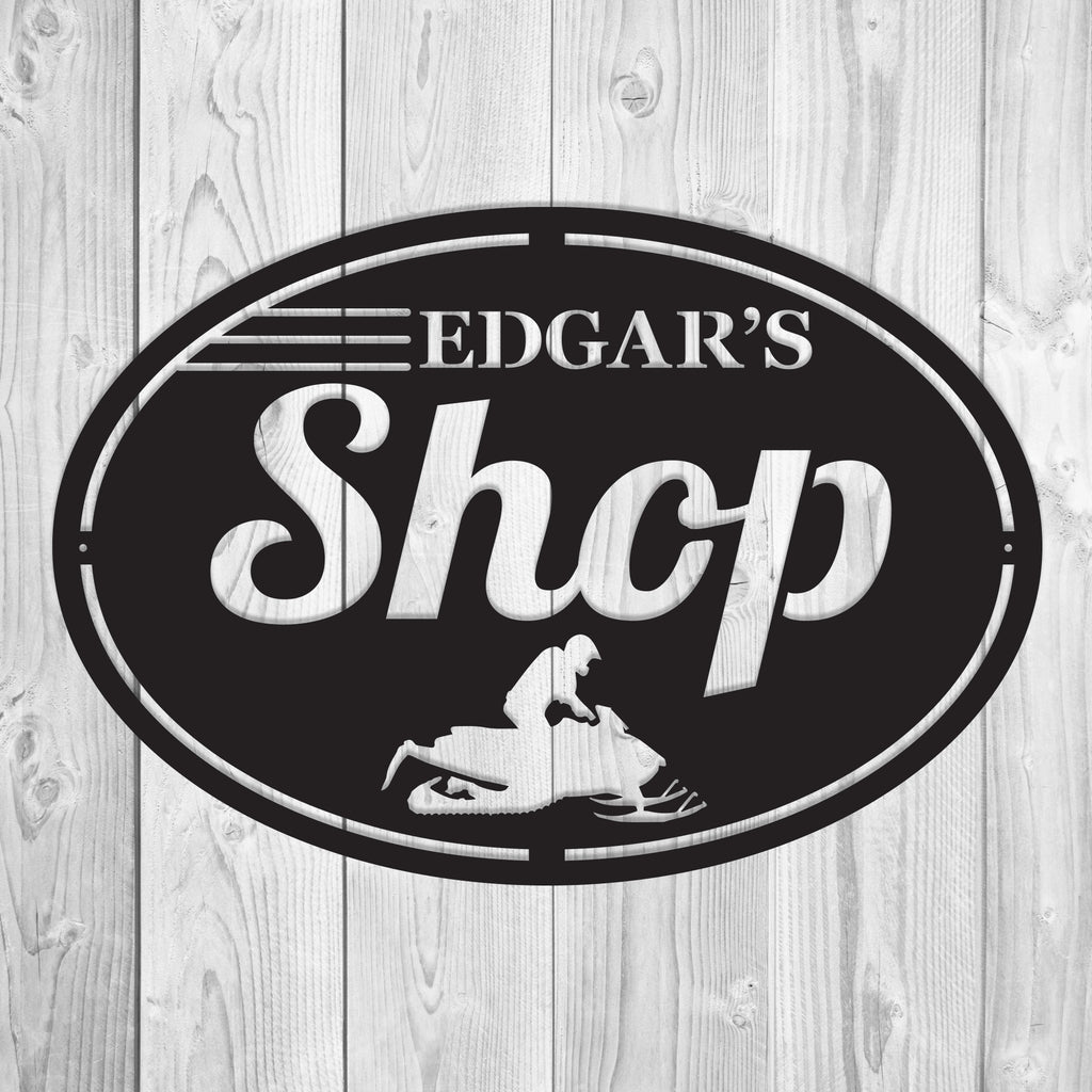 Personalized Snowmobile Shop Signs for Outdoor Décor Wall Art ...