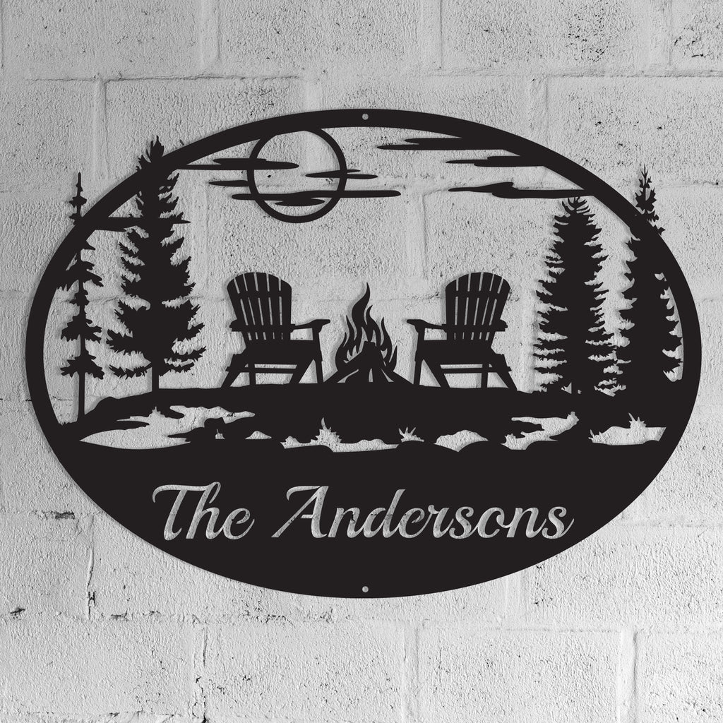 Personalize your campsite with a Muskoka Chair Name Sign from Practica ...