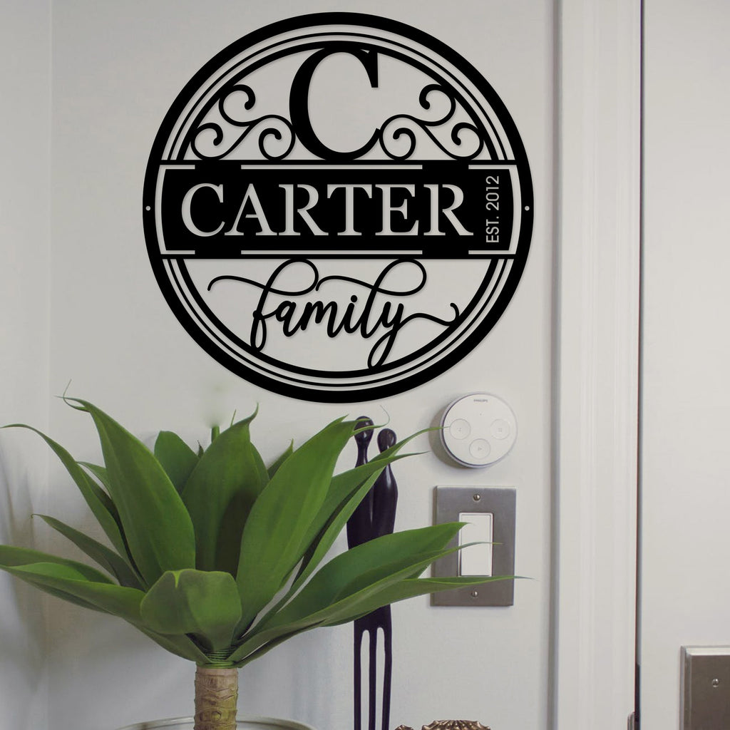 Personalized Monogram Wall Art Family Name Sign - Proudly Made In ...