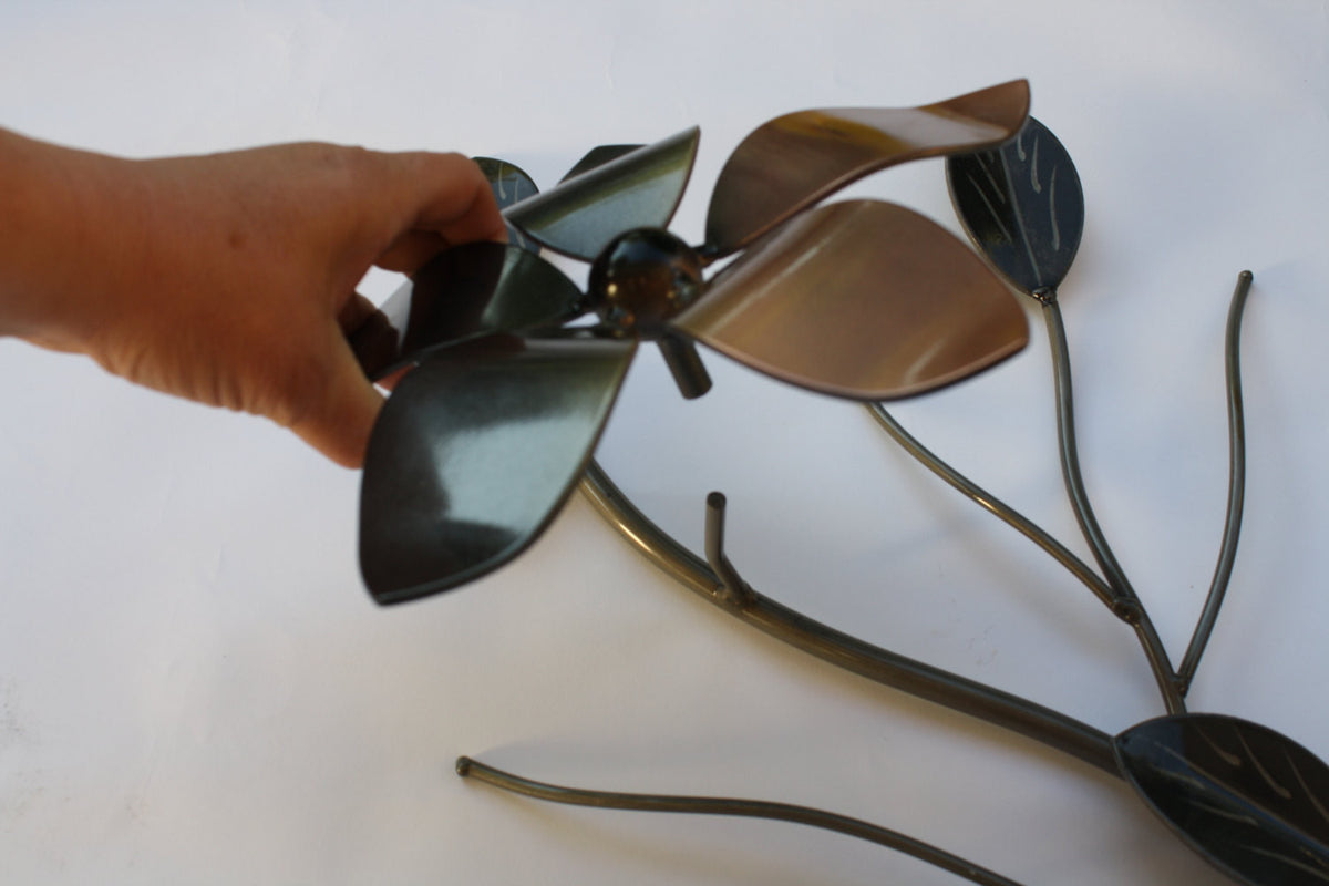 Decorative Metal Flower Vine: Wall Art Flowers Exterior-Interior Decor ...