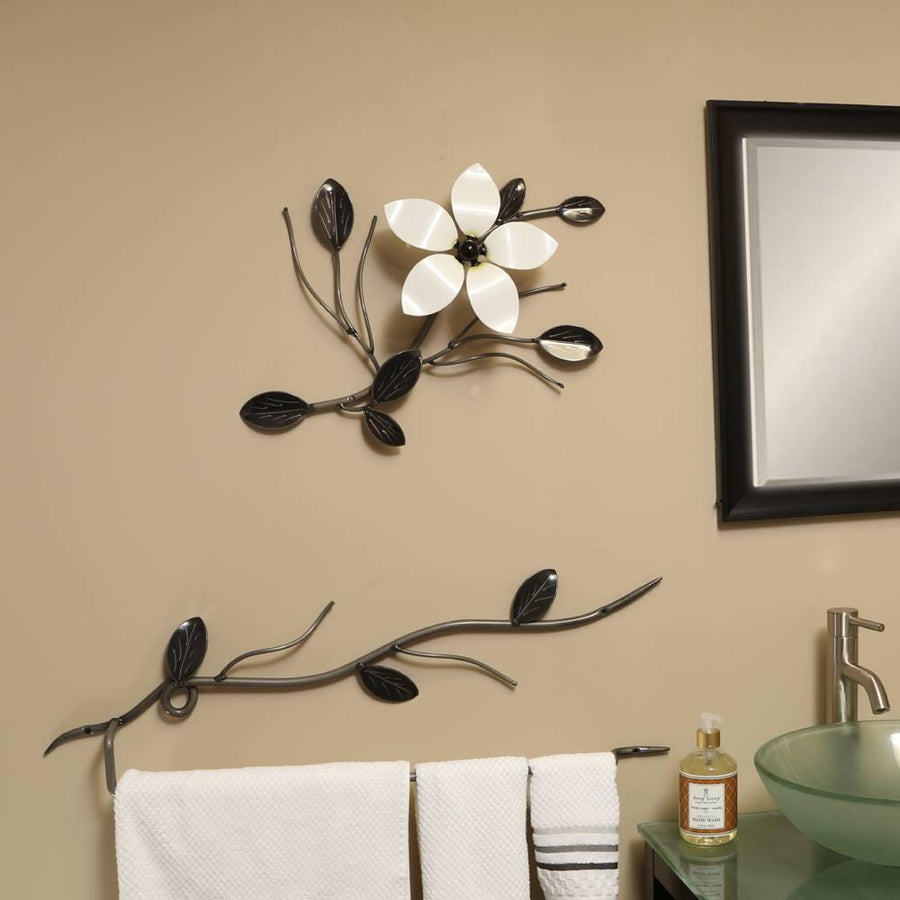 Metal Flower Vine Metal Art: Large Decorative Flower Metal Wall Art W ...